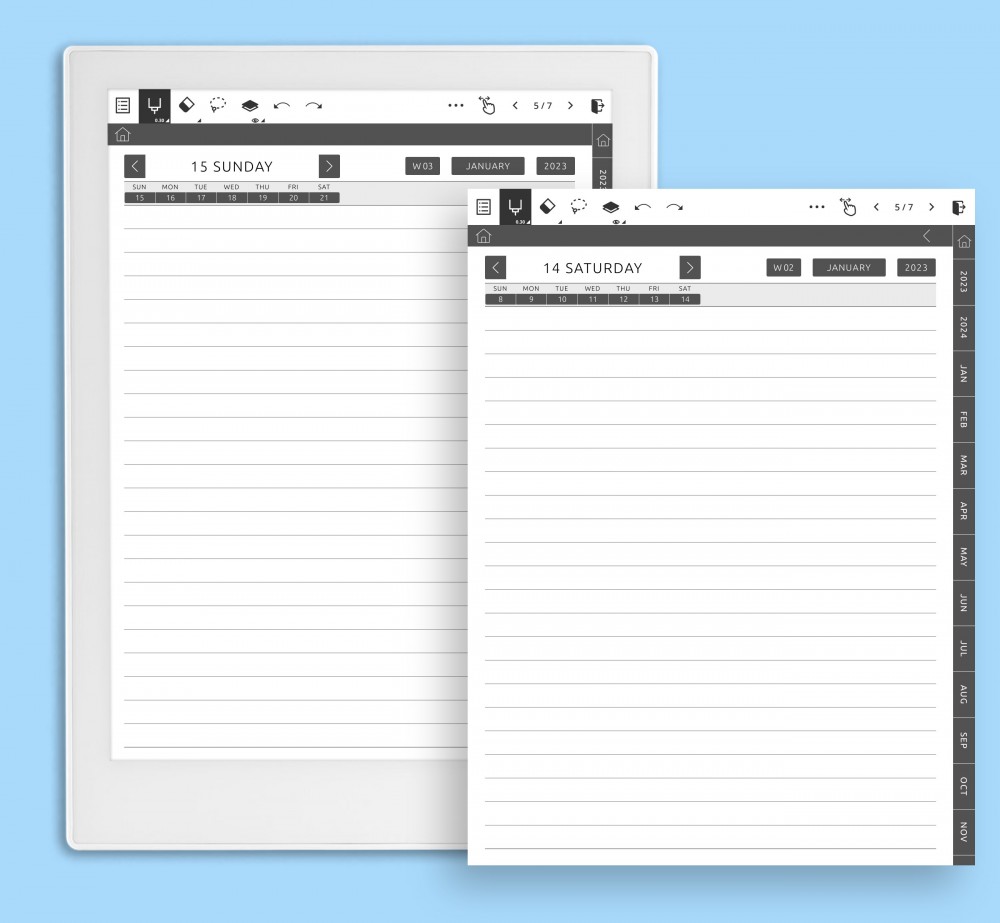 Supernote Ruled Daily Notes 2025 2026 Get Your Planner Template PDF