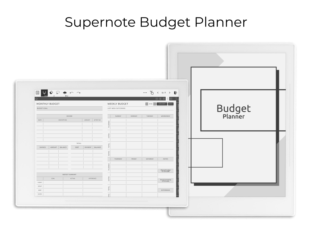 Supenote Budget Planner 2023 & 2024: Get Your Planner Template PDF