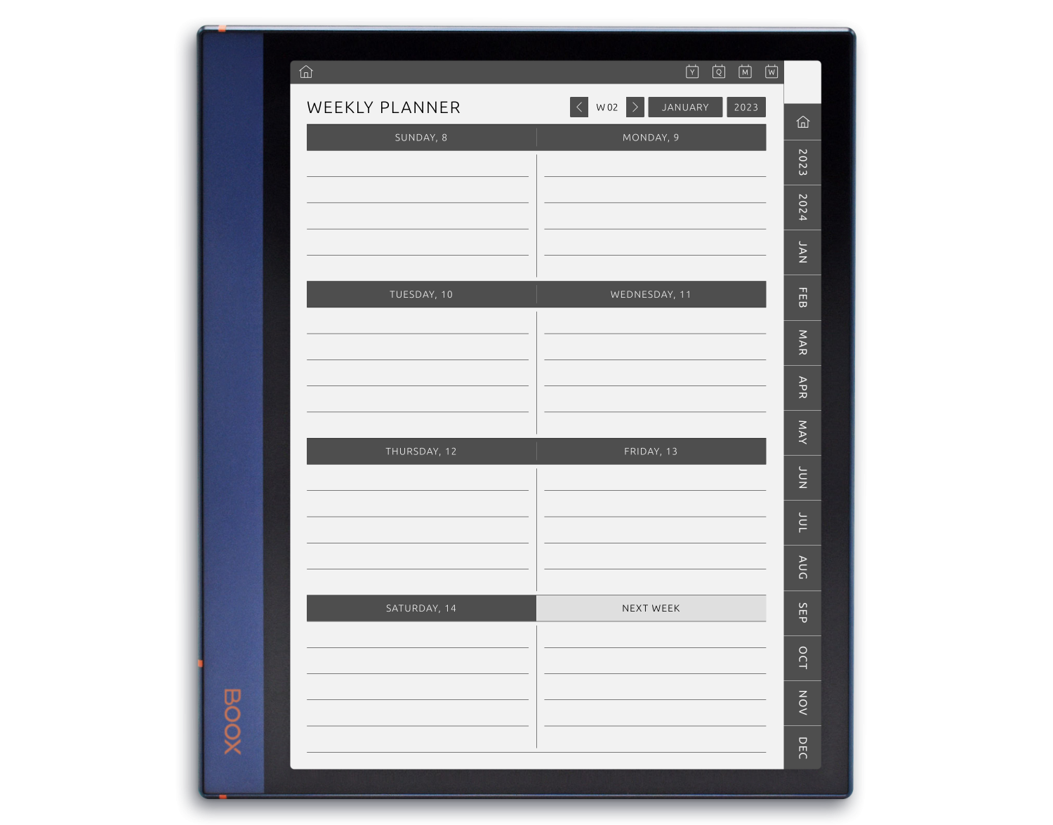 BOOX Note Weekly Planner 2025 2026 Get Your Planner Template PDF BOOX Note Weekly Planner 2025 2026 Get Your Planner Template PDF
