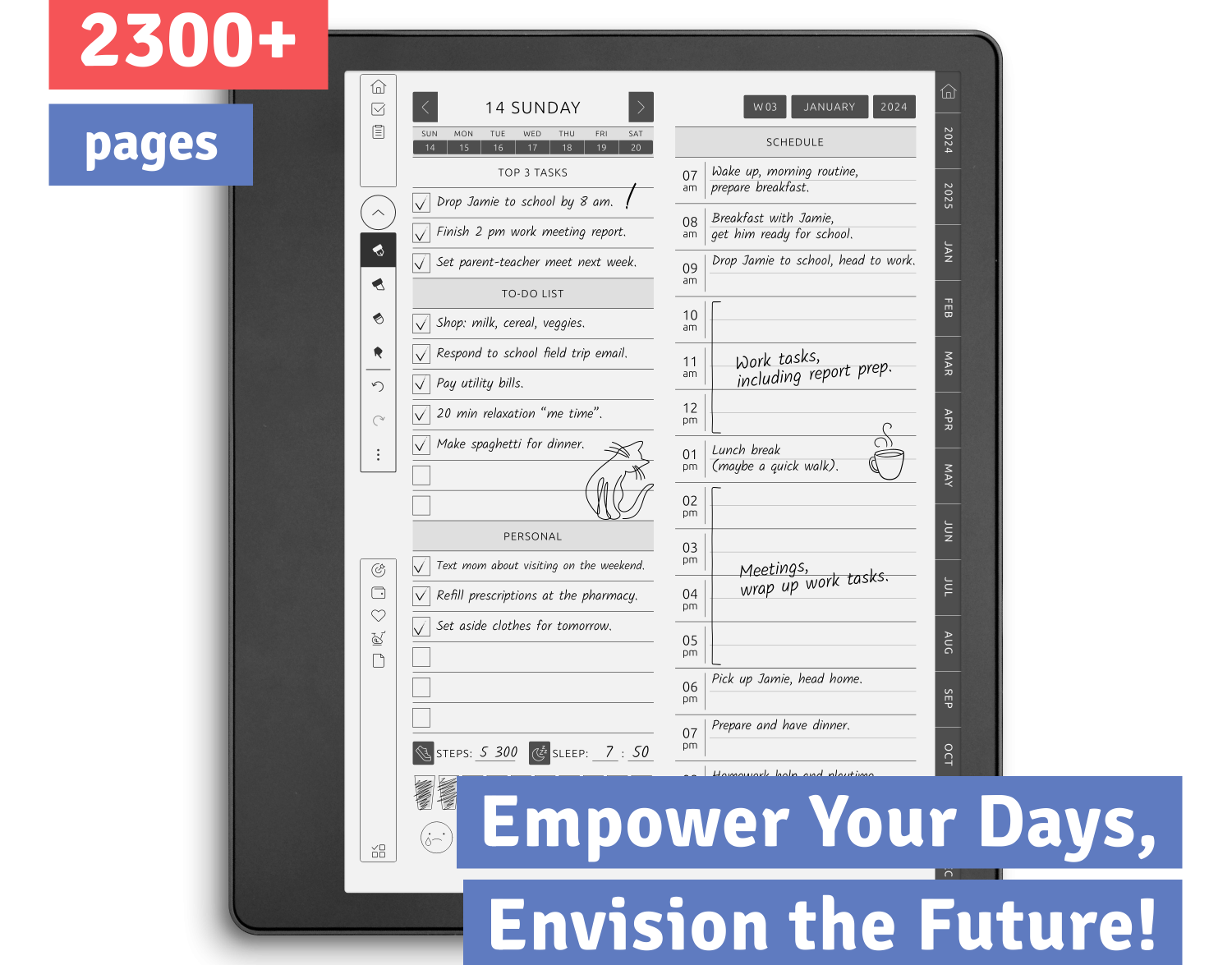 Kindle Scribe Daily Planner 2024 & 2025: Get Your Planner Template PDF